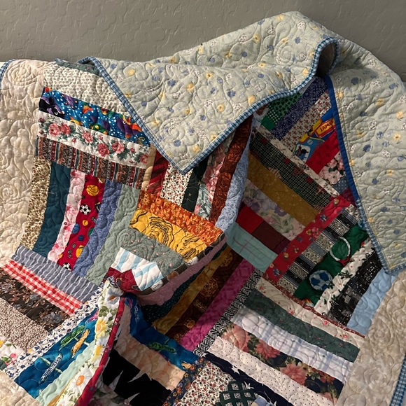 Bedding | Handmade Quilt 46 X 38 Vintage Fabrics Design | Poshmark